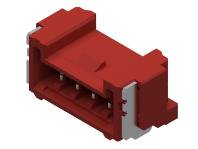 1.25mm Pitch, Micro-Lock Plus PCB Header, Single Row, Right-Angle, Surface Mount, 0.10µm Gold Plating, Positive Lock, 11 Circuits, Red