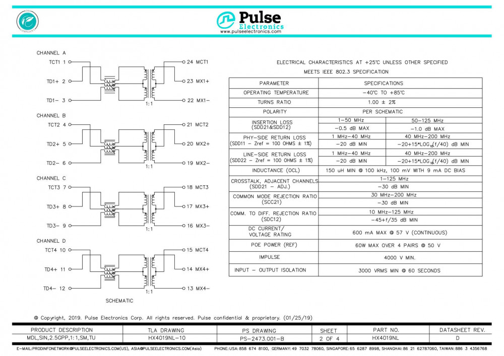 HX4019NL official datasheet page 2