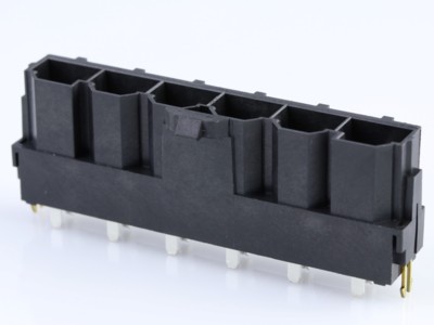 10.00mm Pitch Mini-Fit Sr. Header, Single Row, Vertical, 3.18mm PCB Thickness, Tin (Sn) Plating, 6 Circuits, USE NYE LUBE ON MATING SURFACES
