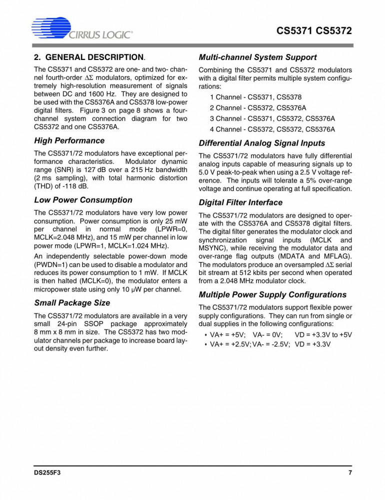 CS5371-BS datasheet page 7