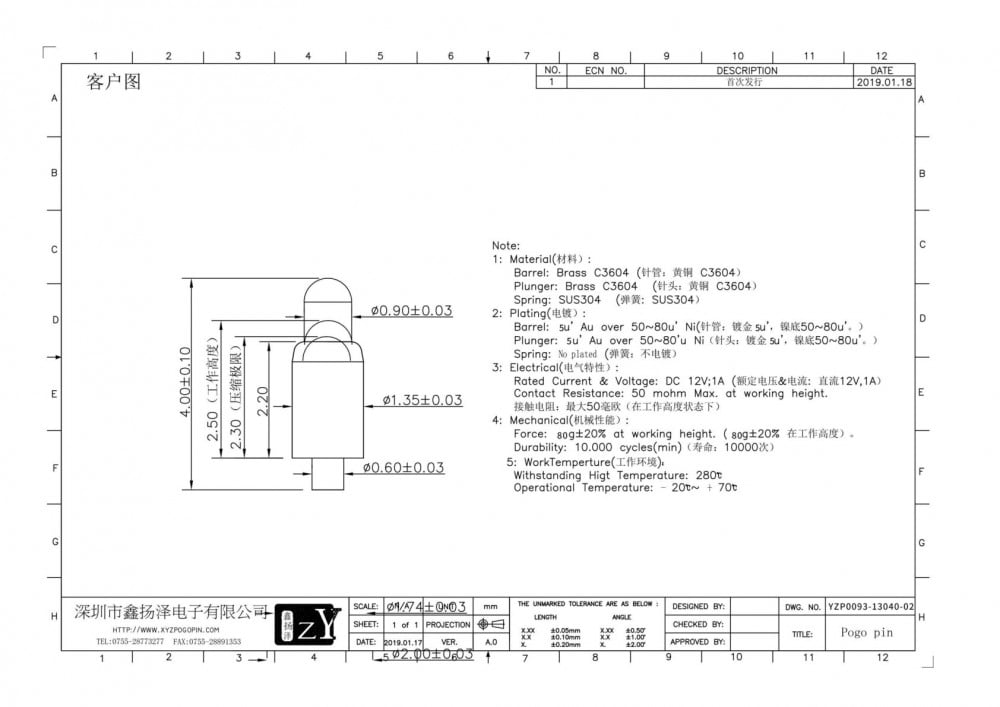YZP0093-13040-02 specification page 3